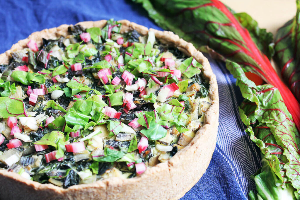Vegan Swiss Chard Quiche - Cheap And Cheerful Cooking