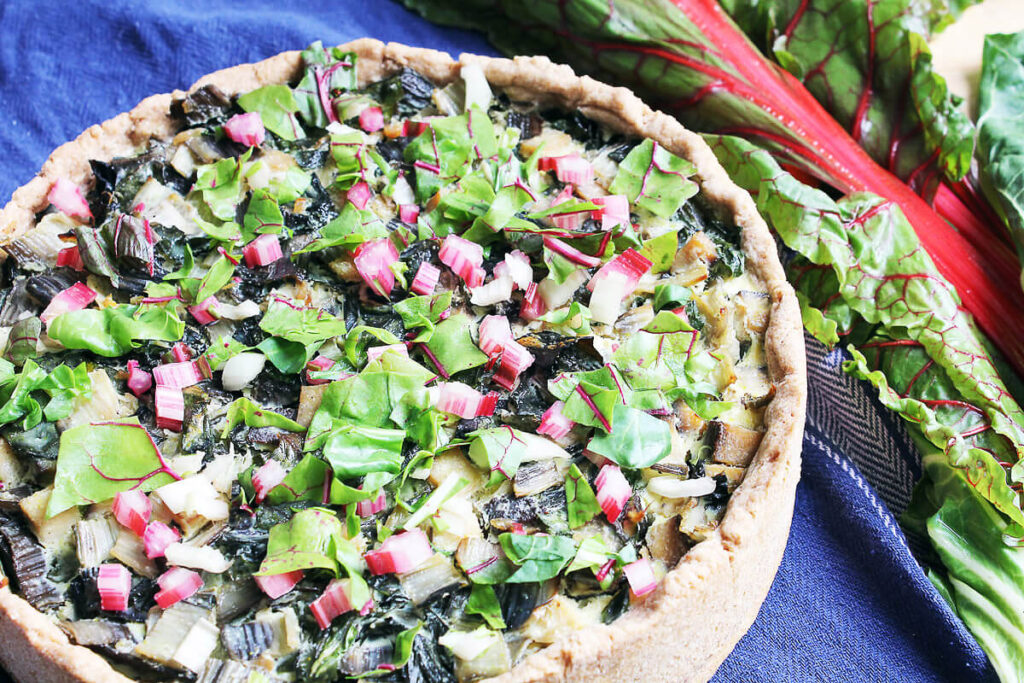 Vegane Mangold Quiche - Cheap And Cheerful Cooking