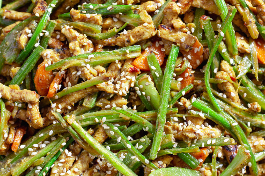 Sichuan Style Celery Tempeh Stir-Fry - Cheap And Cheerful Cooking