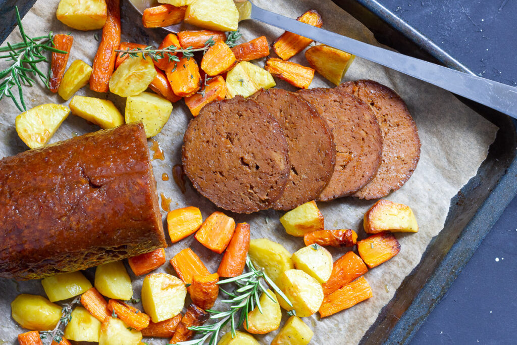 Seitan Roast – Vegan Festive Roast - Cheap And Cheerful Cooking